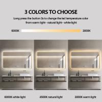 China LED Bathroom Mirror 60x80cm with Adjustable Color Temperature 3000K-6500K Anti-Fog for sale