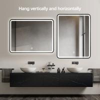 China LED Bathroom Mirror 60x80cm with Adjustable Color Temperature 3000K-6500K Anti-Fog for sale