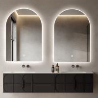 China Oval LED Bathroom Mirror 700x900mm with Anti-Fog Smart Lighting 98 CRI 25W for sale