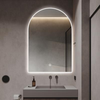China Oval LED Bathroom Mirror 700x900mm with Anti-Fog Smart Lighting 98 CRI 25W for sale