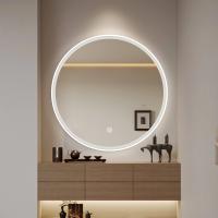 China Round LED Smart Mirror 3 Color Temperature Touch Control Anti-Fog 60cm for sale
