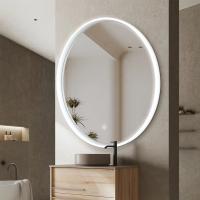 China Round LED Smart Mirror 3 Color Temperature Touch Control Anti-Fog 60cm for sale