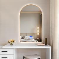 China Arch LED Bathroom Mirror with Anti-Fog Function, Time Display, and Touch Control for Modern Bathrooms for sale