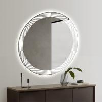China Round LED Smart Mirror with 3 Color Temperature Adjustable Anti-Fog and Touch Control for sale
