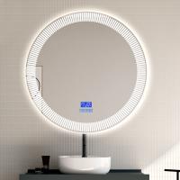 China Round LED Smart Mirror with 3 Color Temperature Adjustable Anti-Fog and Touch Control for sale