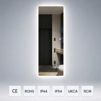 China Frameless Rounded Edge Full Length LED Mirror With Back Lighting for sale