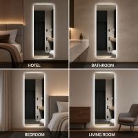 China Frameless Rounded Edge Full Length LED Mirror With Back Lighting for sale