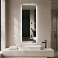 China Frameless Rounded Edge Full Length LED Mirror With Back Lighting for sale