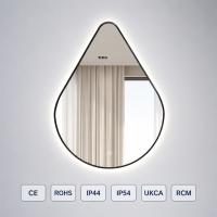 China Teardrop Irregular LED Wall Mirror With Aluminum Alloy Frame for sale