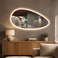 China Touch Dimmable LED Vanity Mirror with Copper-free Silver Mirror and IP44 IP54 Waterproof for Bathroom Salon Hotel for sale