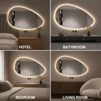 China Touch Dimmable LED Vanity Mirror with Copper-free Silver Mirror and IP44 IP54 Waterproof for Bathroom Salon Hotel for sale