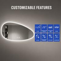 China Touch Dimmable LED Vanity Mirror with Copper-free Silver Mirror and IP44 IP54 Waterproof for Bathroom Salon Hotel for sale