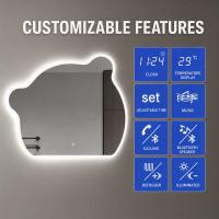 China Bear-Shaped Irregular Frameless Backlit LED Mirror with Waterproof High Output 2835 LED and Copper-Free Silver Mirror for sale
