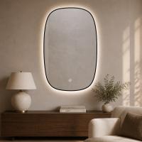 China Touch Dimmable LED Wall Mirror with Copper-free Silver Mirror and IP44 IP54 Waterproof for Bathroom for sale