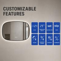 China Touch Dimmable LED Wall Mirror with Copper-free Silver Mirror and IP44 IP54 Waterproof for Bathroom for sale