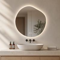 China Cloud-Shaped Irregular Frameless Backlit LED Wall Mirror with Touch Dimmable Control and IP44 IP54 Waterproof for sale