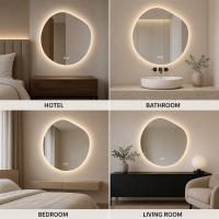 China Cloud-Shaped Irregular Frameless Backlit LED Wall Mirror with Touch Dimmable Control and IP44 IP54 Waterproof for sale