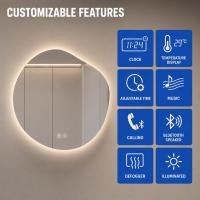 China Cloud-Shaped Irregular Frameless Backlit LED Wall Mirror with Touch Dimmable Control and IP44 IP54 Waterproof for sale