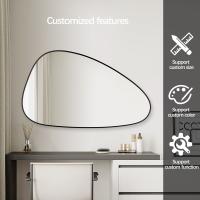 China Organic black aluminum frame wall decoration bathroom mirror for hotel for sale