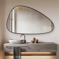 China Organic black aluminum frame wall decoration bathroom mirror for hotel for sale