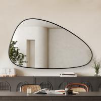 China Organic black aluminum frame wall decoration bathroom mirror for hotel for sale