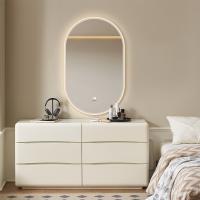 China Integrated White Aluminum Frame Bathroom Led Mirror With Front Led And Antifog for sale