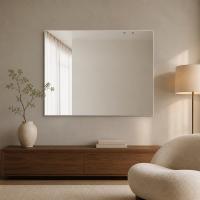 China Ultra-Slim Frameless LED Bathroom Mirror with 5mm Copper-Free Silver Glass and Beveled Edge for sale