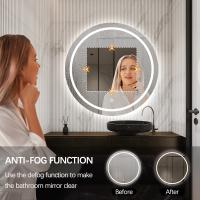 China Modern Invisible LED Bathroom Mirror - Vanishing Frosting Smart Vanity Mirror with Hidden Front Design Defog for sale