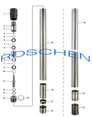 China Terracore Conventional Double Tube Core Barrel Assembly for Geotechnical Drilling - 46mm to 146mm Sizes with T2/T6/T6S Models for sale