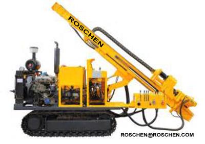 China RS-50 Hydraulic Crawler Drilling Rig for Solar Piles - 50M Depth, 56kW Power, 2250-4500 N·m Torque for sale