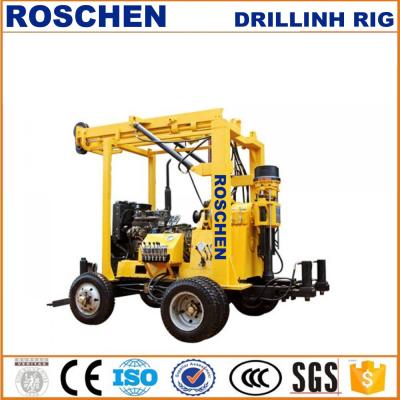 China RS-200 Portable Hydraulic Water Well Drilling Rig - 200mm Hole Diameter, 200m Depth Capacity, 38KW Deutz Engine for sale