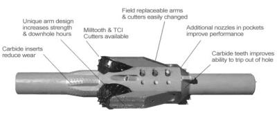 China Rock Reamer R4 Body with TCI Cutter 8 1/2