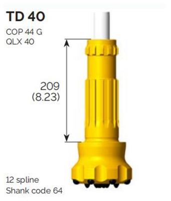 China Epiroc COP 44 Gold DTH Hammer for Iron Ore Blast Hole Drilling with 4-inch Size and 12-spline Shank for 110-130mm Hole Range for sale