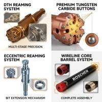 China OEM Custom DTH Button Bits Forged Alloy Steel Customized Carbide Profile Face Design for Down The Hole Drilling for sale