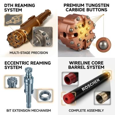 China OEM Custom DTH Button Bits Forged Alloy Steel Customized Carbide Profile Face Design for Down The Hole Drilling for sale