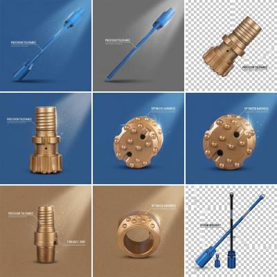 China Multi-Purpose DTH Hammer Button Bits 152mm QL60 High Air Pressure for Mining Water Well Geothermal Drilling for sale