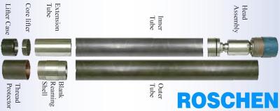 China T6 Series Double Tube Core Barrel for Exploration Drilling - 101mm to 146mm Sizes with NW Rod Connection for sale