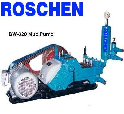 China RS-320 30kW Single-Acting Triplex Plunger Mud Pump with 110mm Stroke for 2000m Drilling for sale