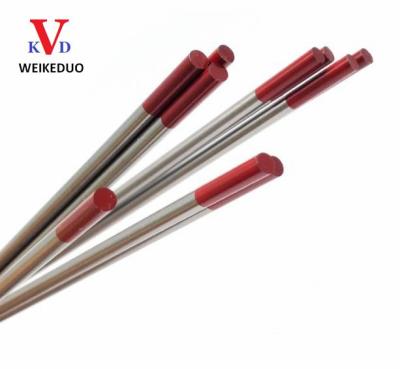 China TIG Welding Thoriated Tungsten Electrode WT-20 2.4mm 150mm Red for sale
