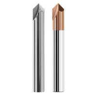China HRC 55 3 Flute 60 90 120 Degree Chamfering End Mill Tungsten Steel AlTiN Coated 4-16mm for sale