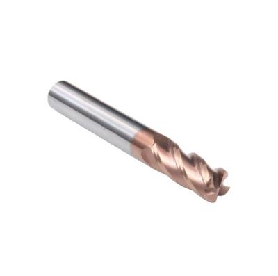 China HRC55 Round Nose Carbide End Mill 4 Flute AlTiN Coated Tungsten Steel Cutter 6mm for sale