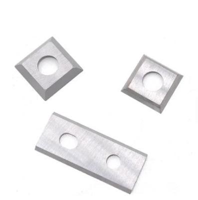 China 30x12x1.5mm Tungsten Carbide Planer Blades 2 Holes for Portable Wood Planer Spiral Cutter for sale