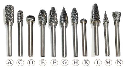 China Solid Carbide Burr Tungsten Carbide Rotary Burrs 6mm Shank Wear Resistant for Metal Grinding for sale