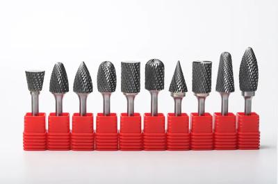 China Solid Carbide Burr Set Tungsten Carbide Rotary File 6mm Shank Double Cut Grinding Metal Cutter for sale