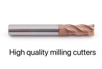 China Customizable 55 Degree 4 Flute Tungsten Steel Carbide Coated CNC Flat End Milling Cutter for sale