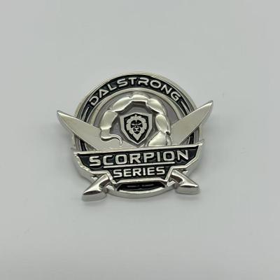China Scorpion Series Knife Company Lapel Pin Promo Silver Tone Enamel pin for sale