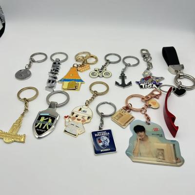 China Custom zinc alloy metal keychain keyring double side carving logo available in multiple plating colors and pantone options for sale