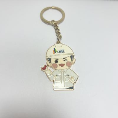 China Cartoon metal keyrings,hard enamel crafts design keychains for gifts for sale