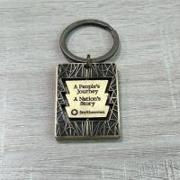 China Zinc alloy material die casting metal keyrings custom,double side with carving logo for sale