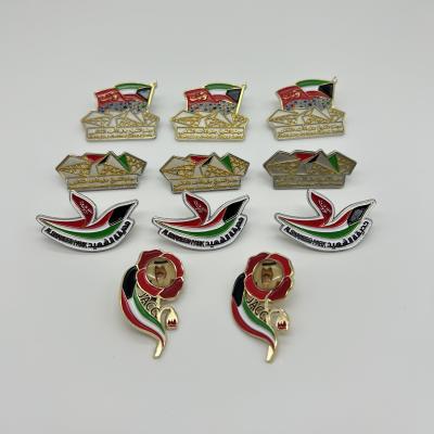 China UAE National Day Enamel Pin Set, UAE Flag & Map Collectible Lapel Pins, Patriotic Middle East Badges for sale